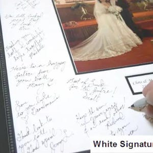 24x24 Signature Mat WITH Frame. Silver, Gold, White or Black Signature ...