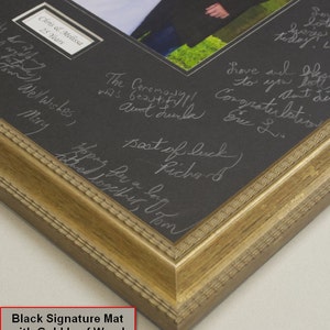 24x30 Signature Mat WITH Frame. Silver, Gold, White and Black ...