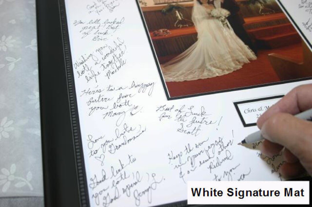 16x20 Signature Mat Kit WITH Frame. Silver, Gold, White and Black ...