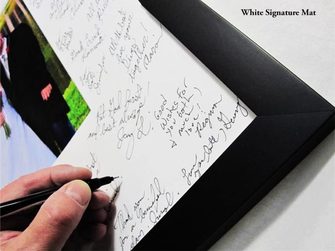 16x20 Signature Mat WITH Wood Frame - for Your Wedding or Event - 8446 ...