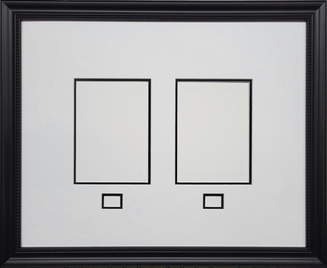 16x20 Signature Mat With Frame. White and Black Silver Mats ...