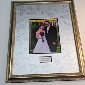 24x36 Signature Mat Kit WITH Frame. Silver, Gold, White and Black ...