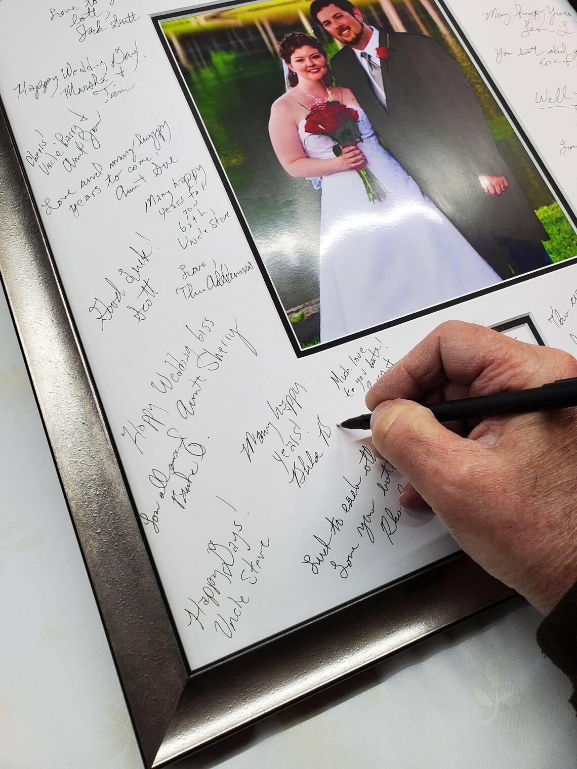 20x24 Signature Mat Kit WITH A Dark Silver Frame. Personalized | Etsy