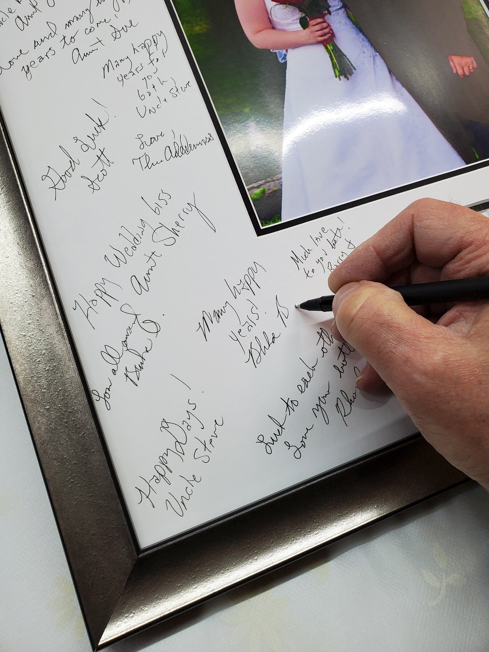 20x24 Signature Mat Kit WITH A Dark Silver Frame. Personalized | Etsy