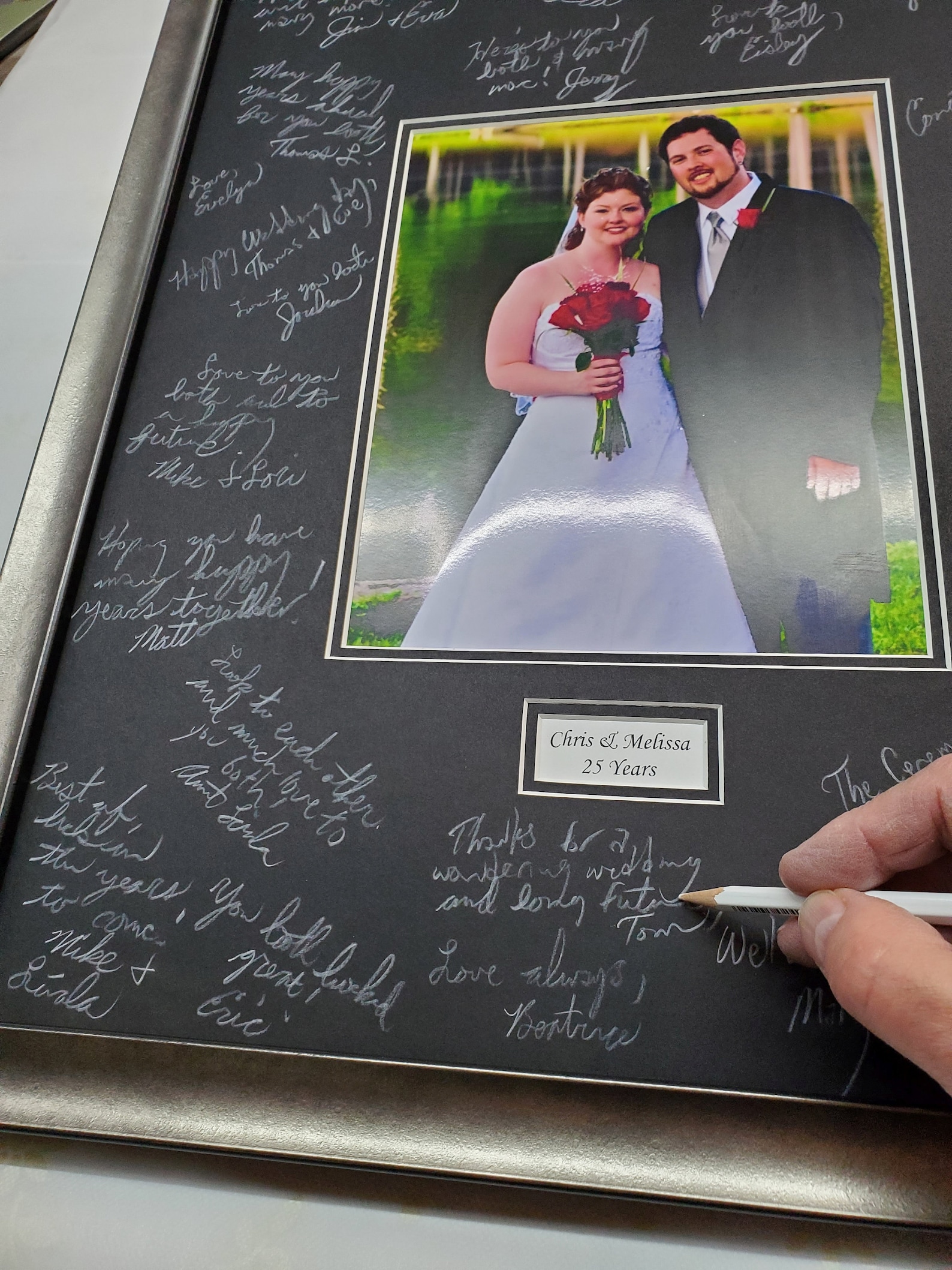 20x24 Signature Mat Kit WITH A Dark Silver Frame. Personalized | Etsy