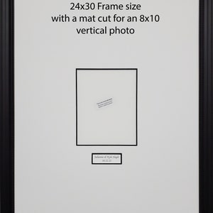 24x30 Signature Mat WITH Frame. Silver, Gold, White and Black ...