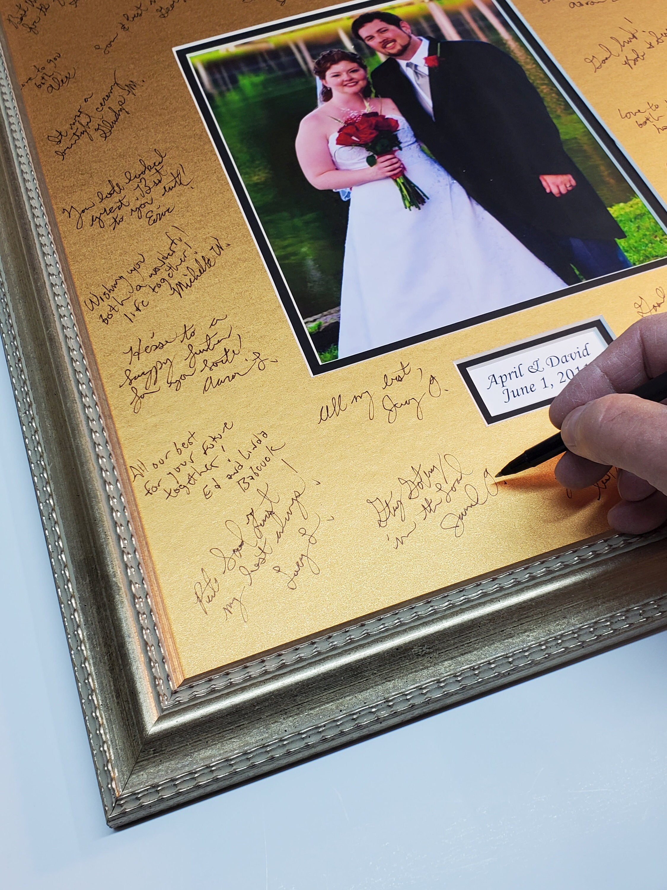 20x24 Signature Mat Kit WITH Frame. Silver, Gold, White and Black ...