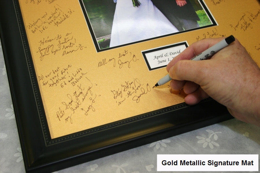 11x14 Signature Mat WITH Frame. Silver Gold White and Black. - Etsy