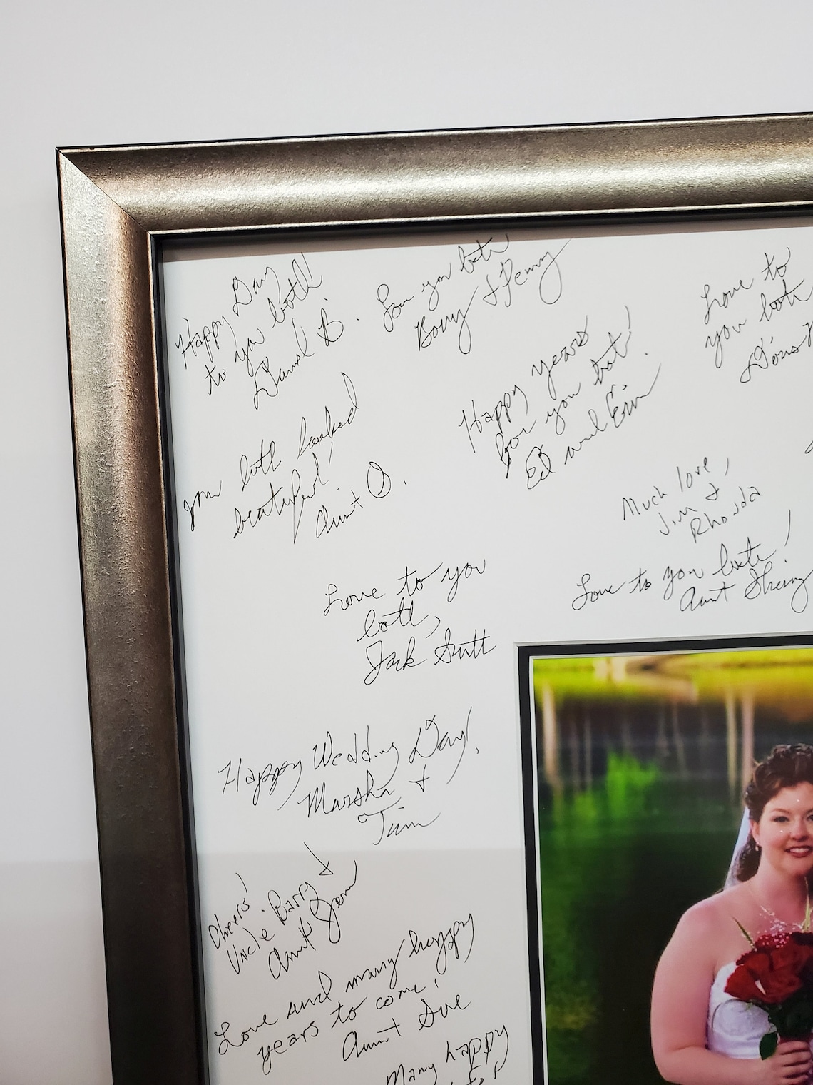 20x24 Signature Mat Kit WITH A Dark Silver Frame. Personalized | Etsy