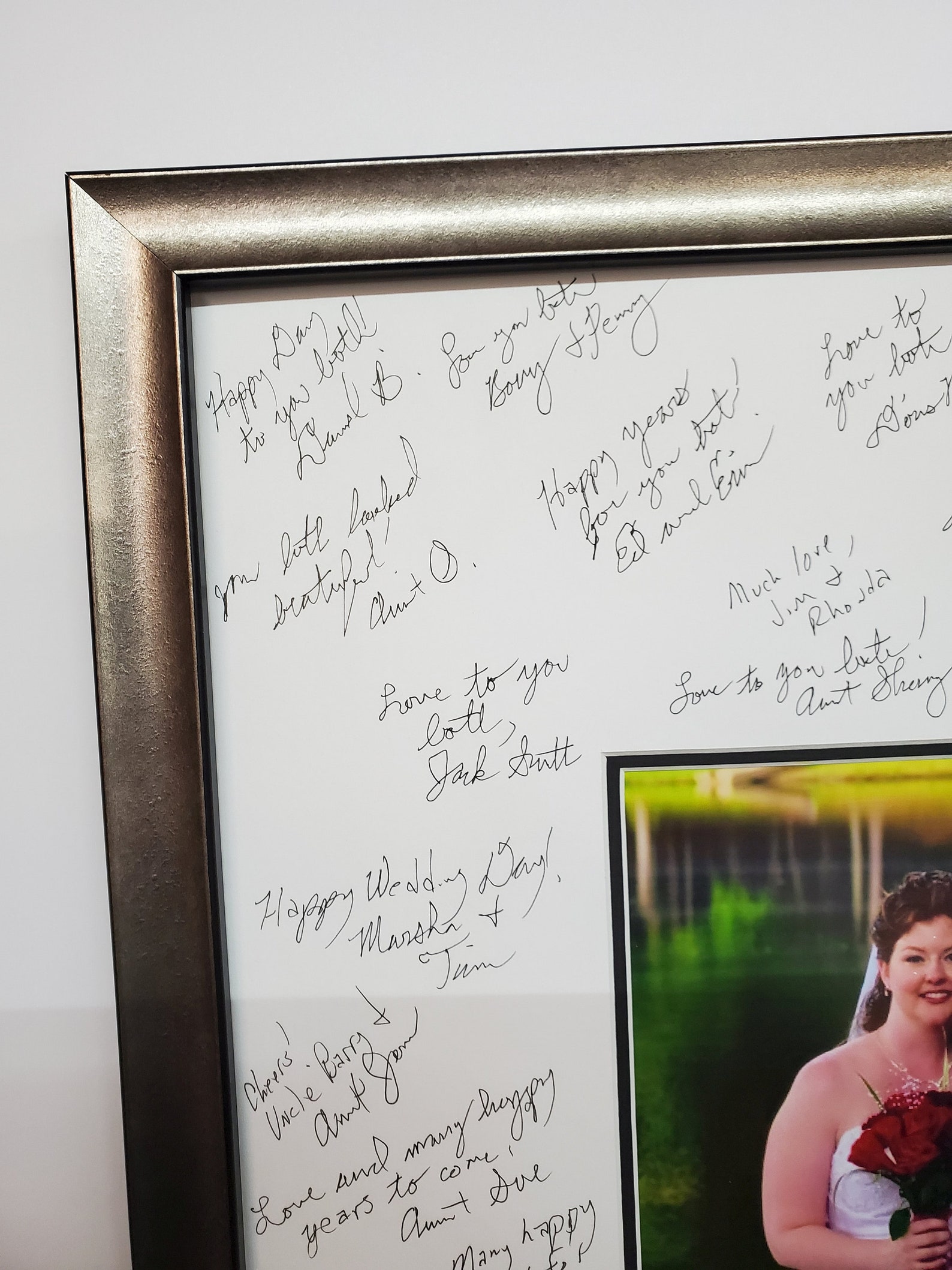 20x24 Signature Mat Kit WITH A Dark Silver Frame. Personalized | Etsy