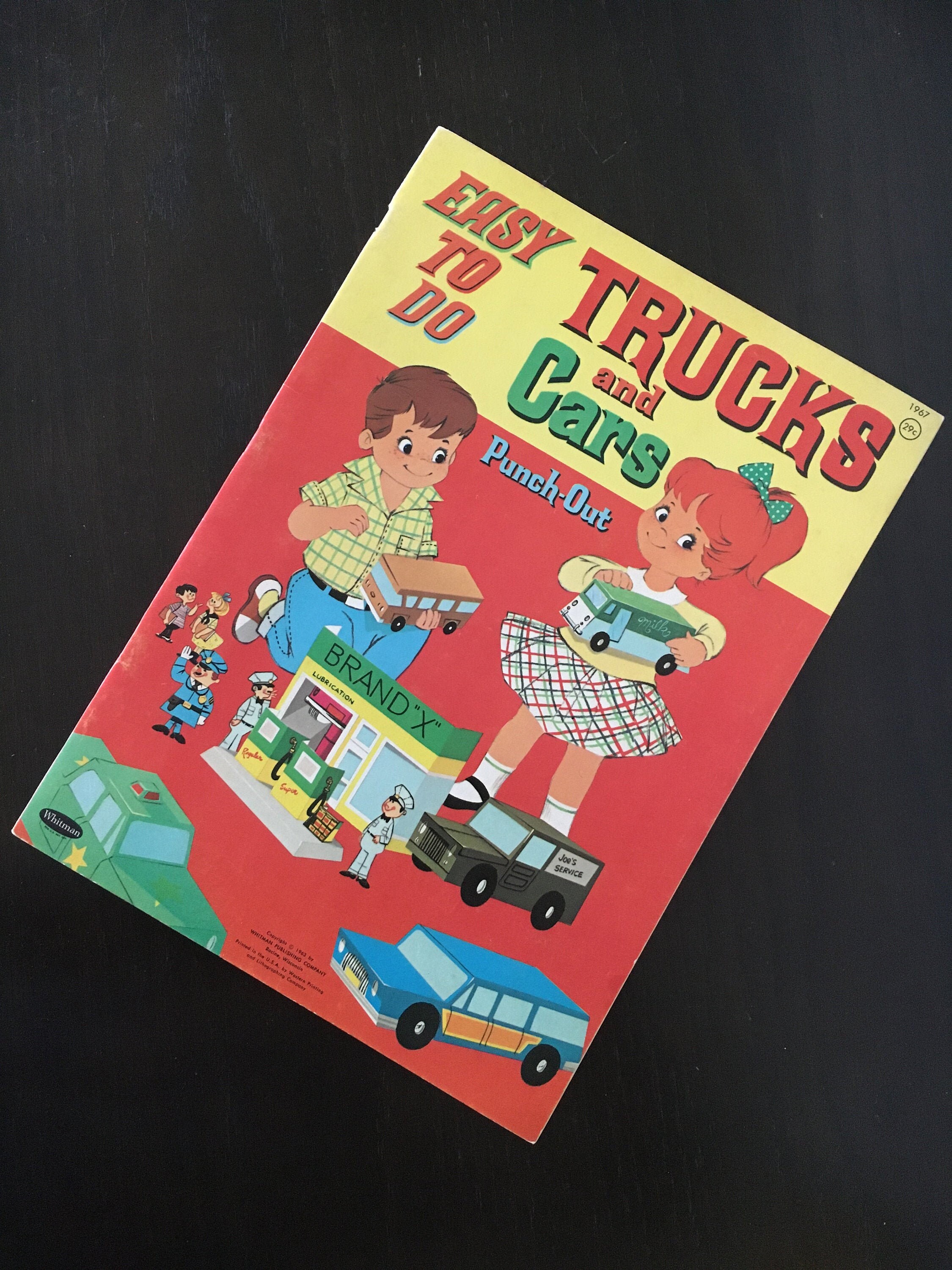 Vintage Trucks and Cars paper punch out book 1963 Whitman - Etsy.de