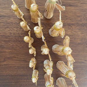 Vintage Wicker Straw Rattan Angel Christmas Ornament Sets - Etsy