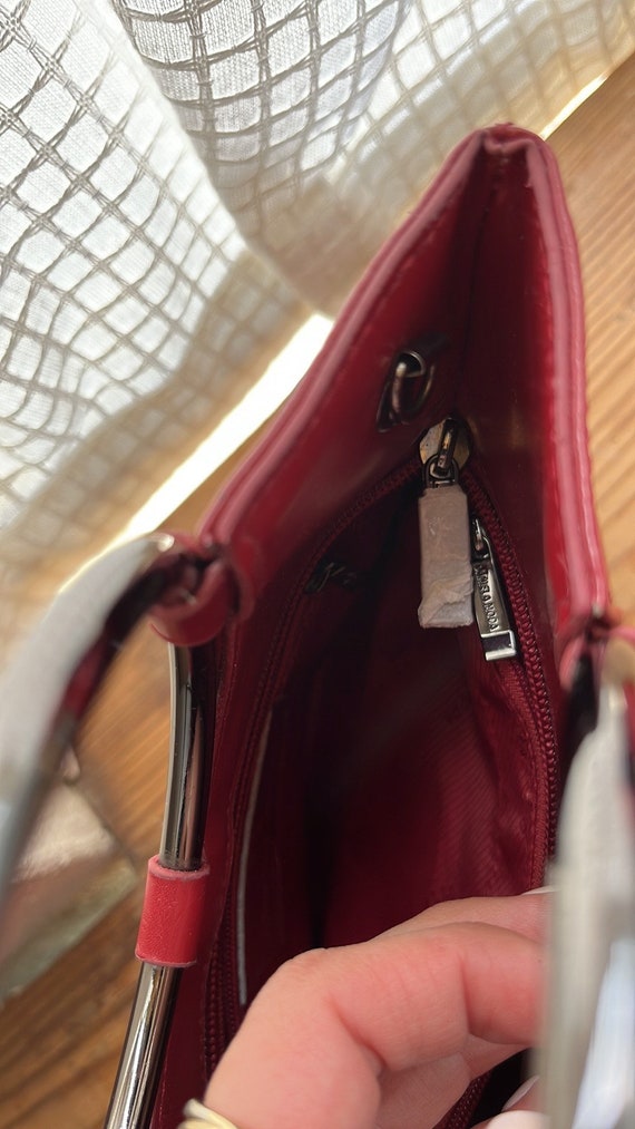 Daniela Moda Vintage Geniune Leather Red Handbag - Gem