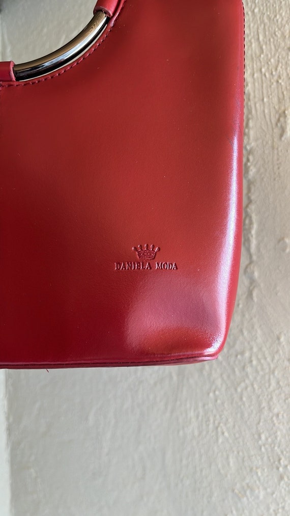 Daniela Moda Vintage Geniune Leather Red Handbag - Gem