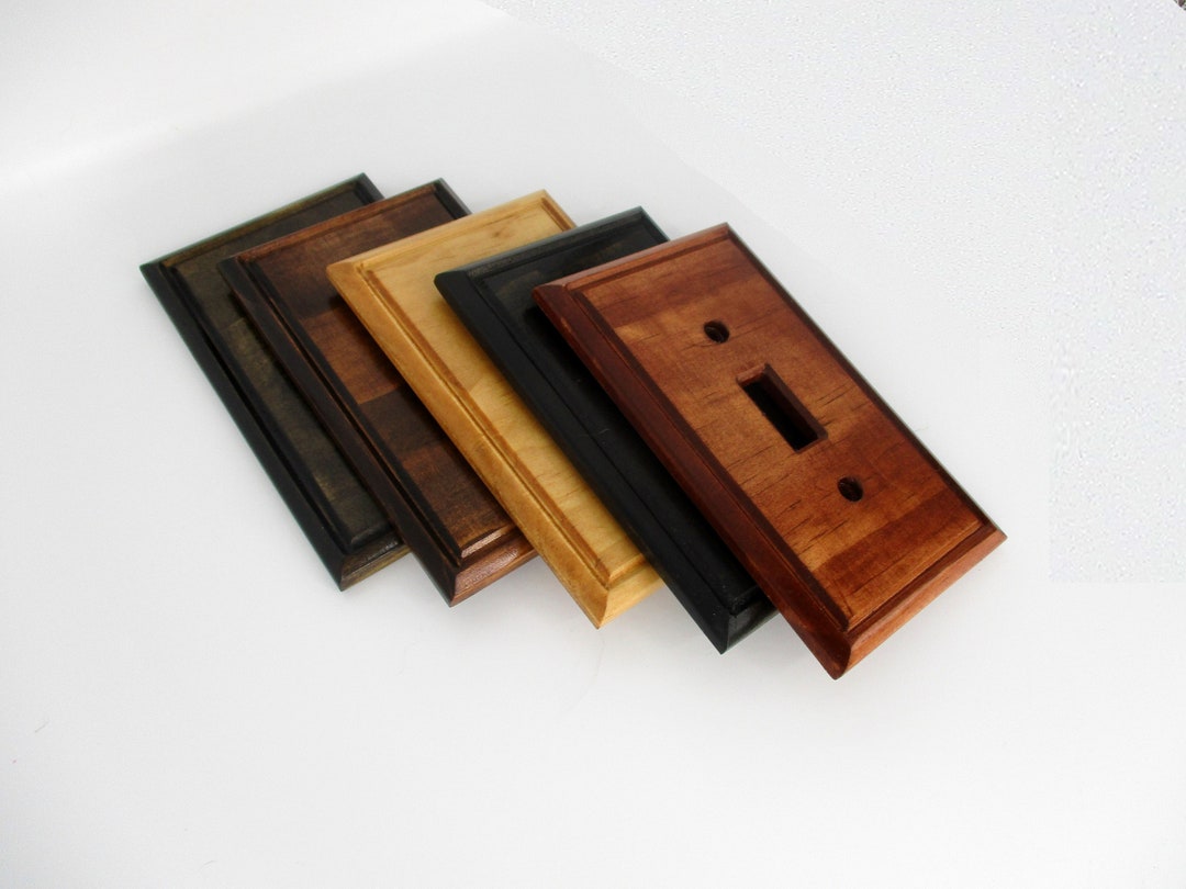 Wooden Switch Cover Plate, Hand Stained (comes in Multiple Colors) - Etsy
