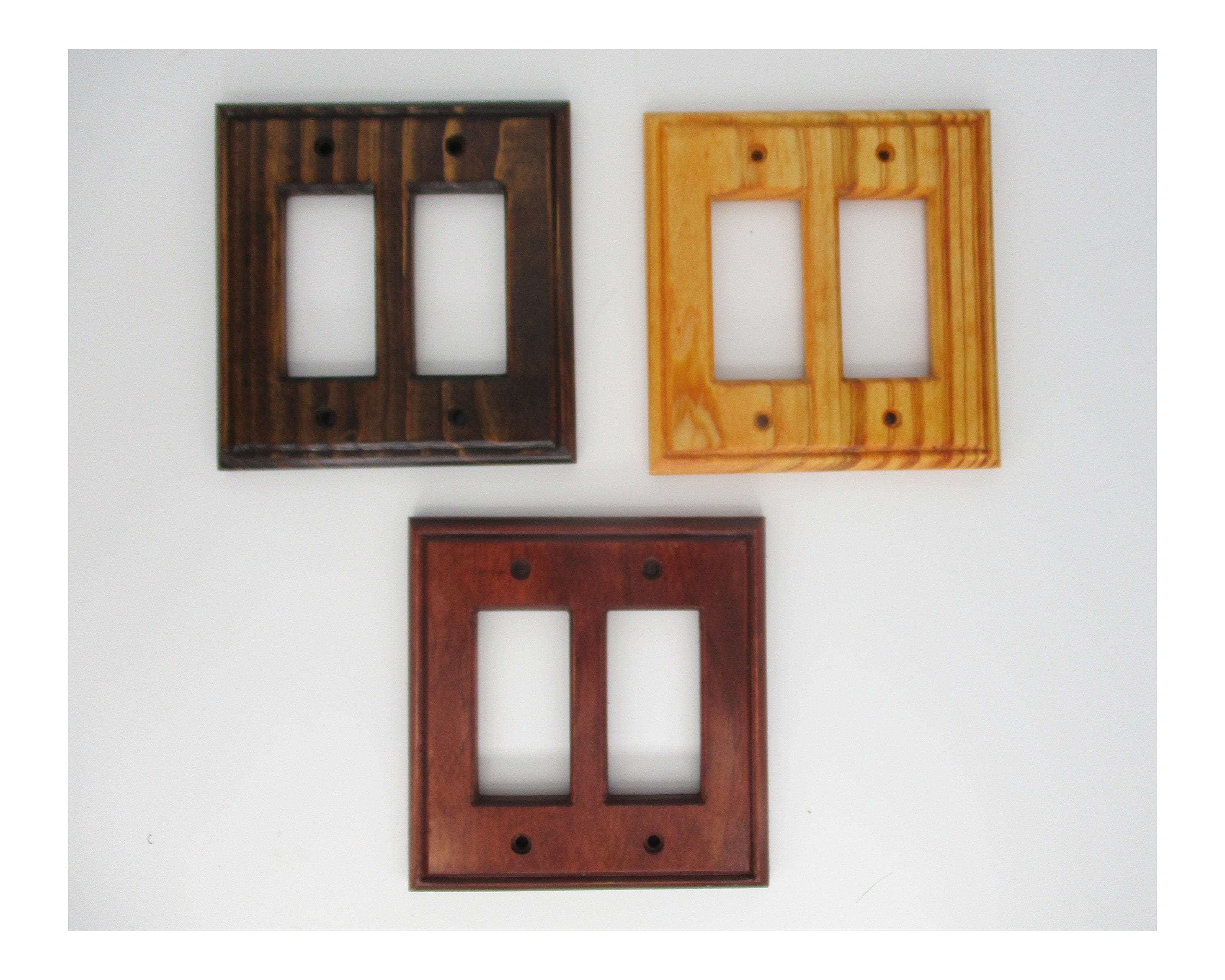 Wooden GFCI Rocker Double block Light Switch or Power Outlet | Etsy