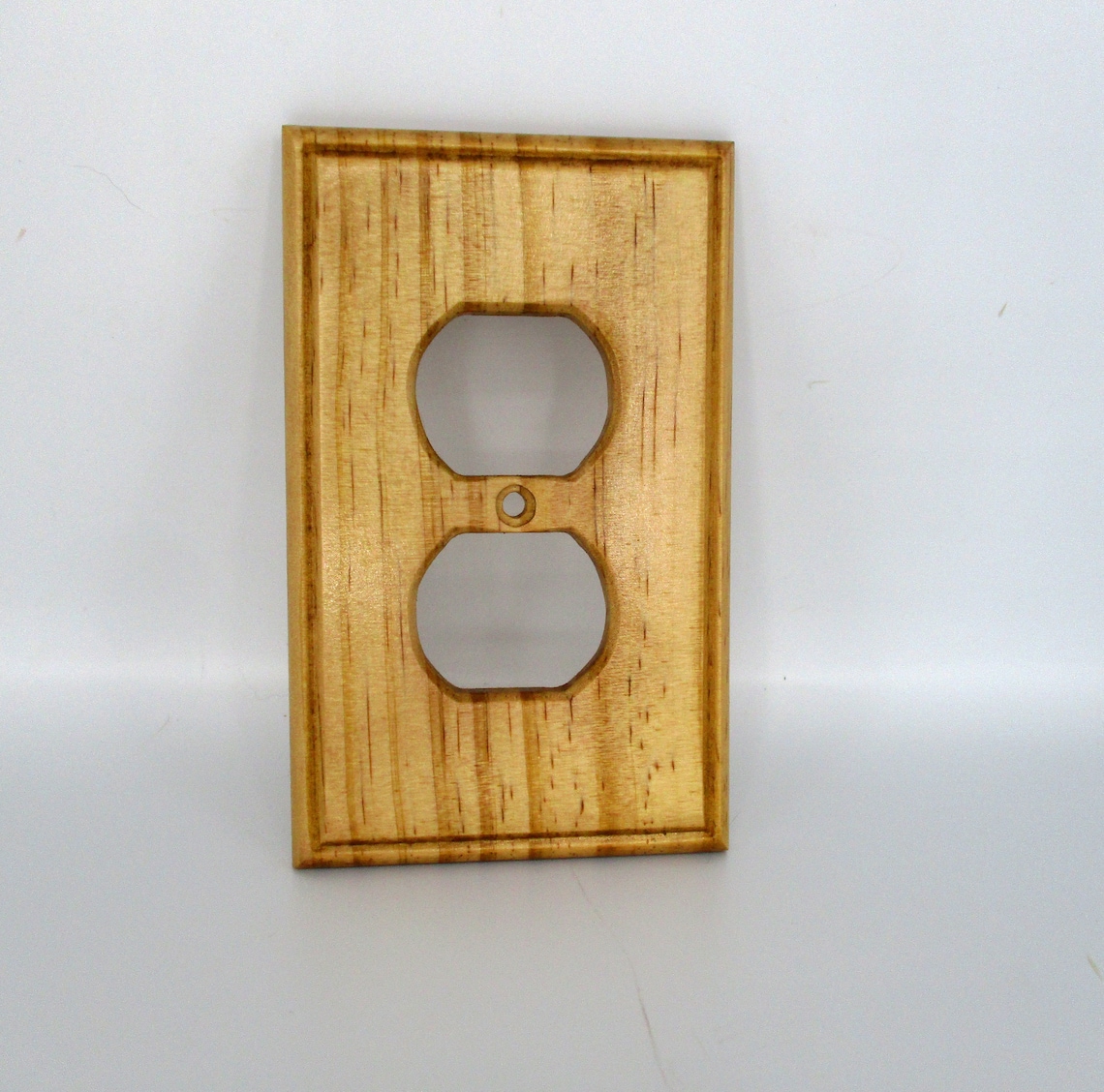 Wooden Single Outlet Cover Plate stained in Multiple Colors | Etsy