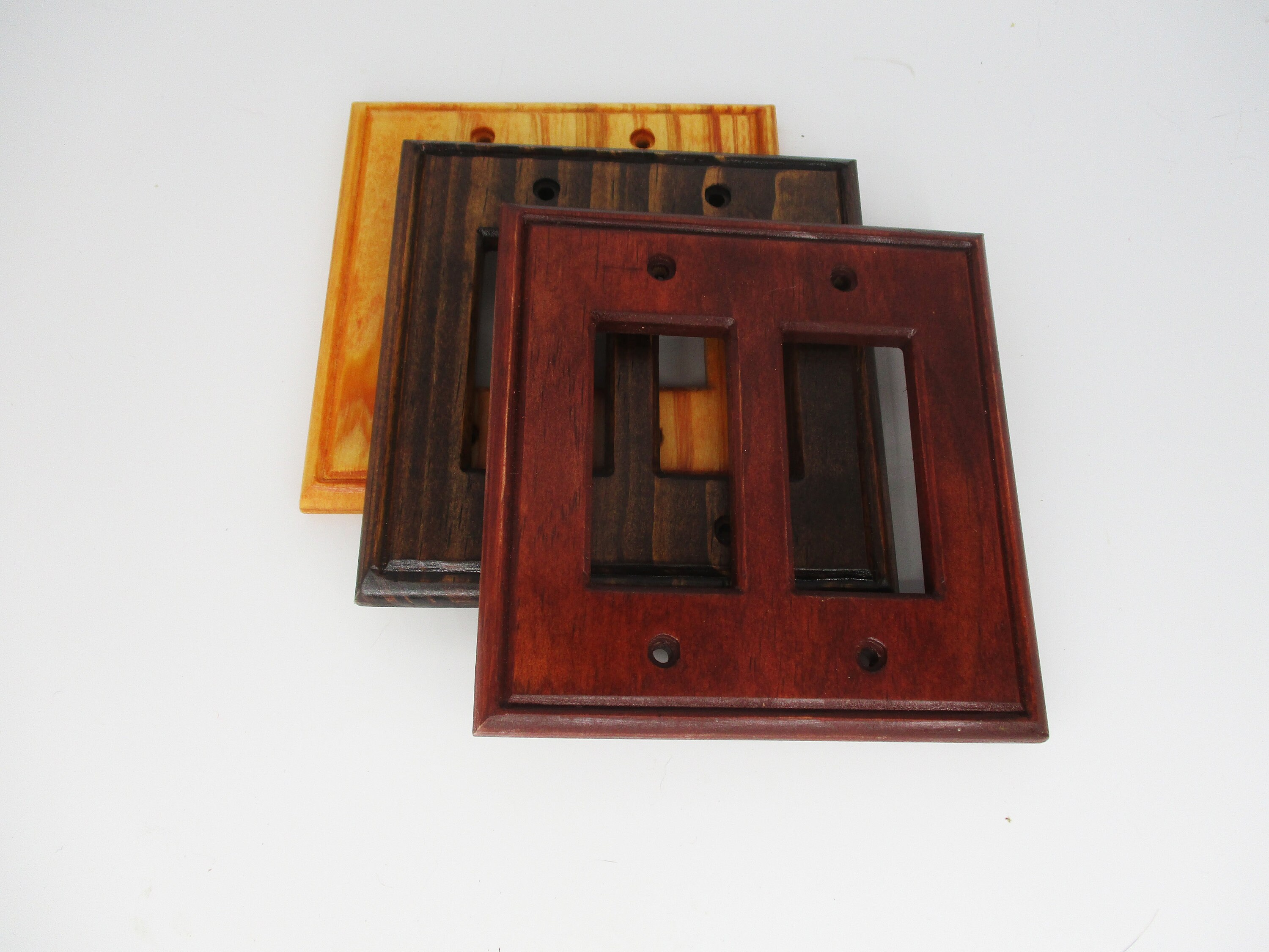 Wooden GFCI Rocker Double block Light Switch or Power Outlet | Etsy