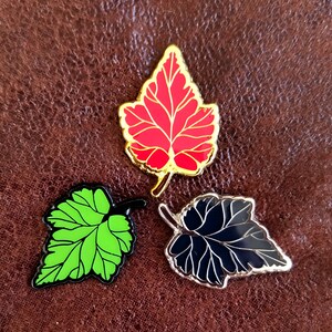 Leaf Enamel Pin - Etsy