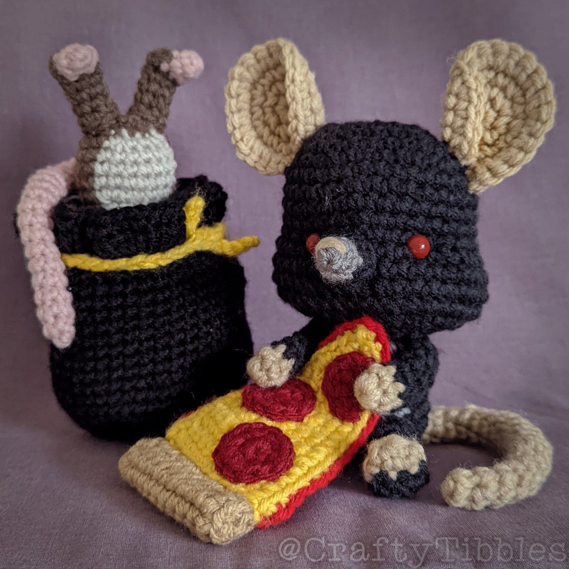 Pizza Rat Crochet Amigurumi Pattern - Etsy