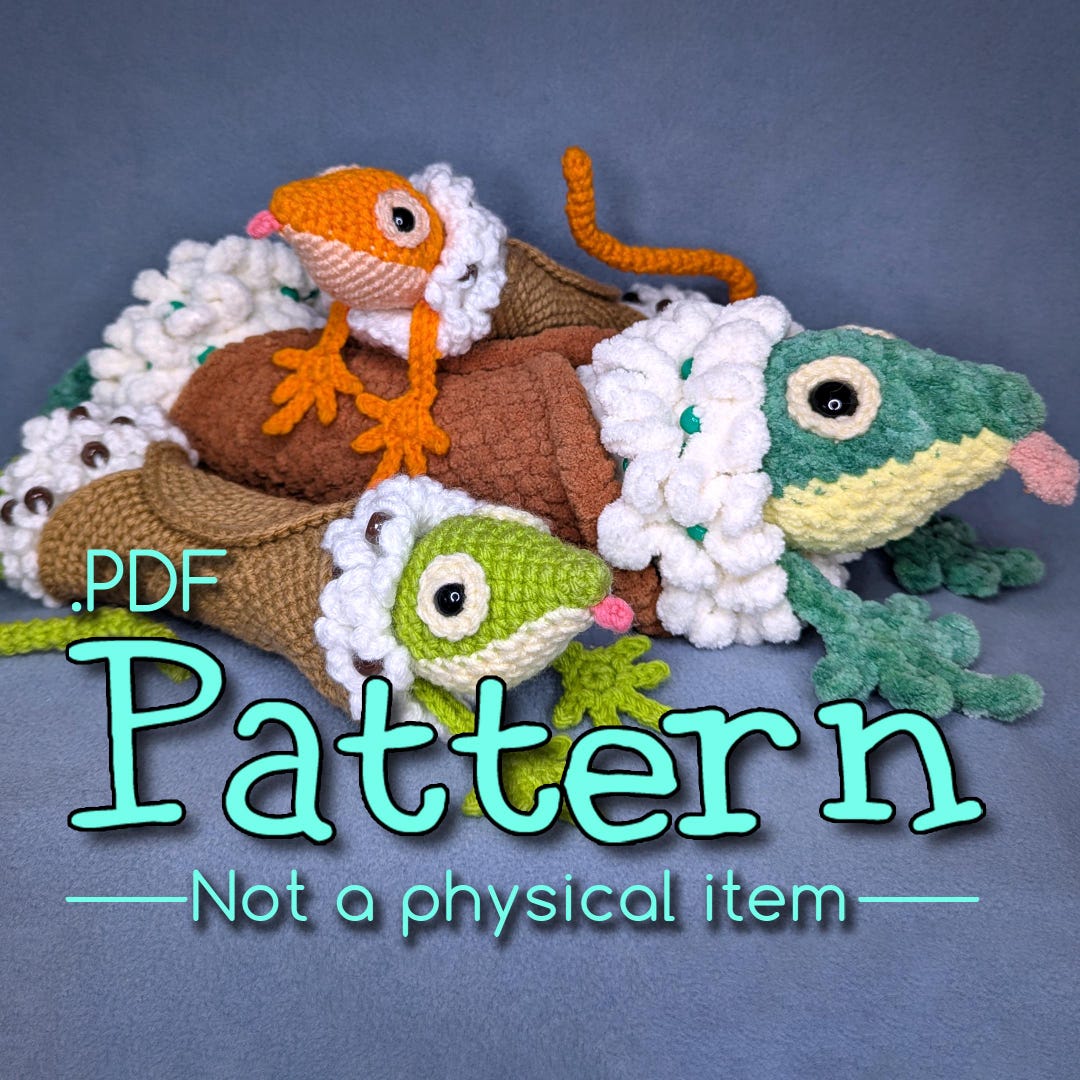 Anole Cannoli Crochet Amigurumi Pattern - Etsy
