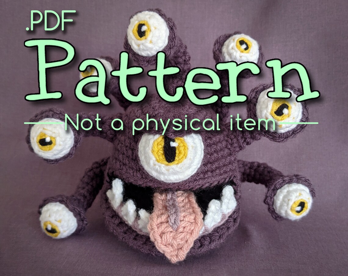 Beholder Crochet Amigurumi Pattern - Etsy UK