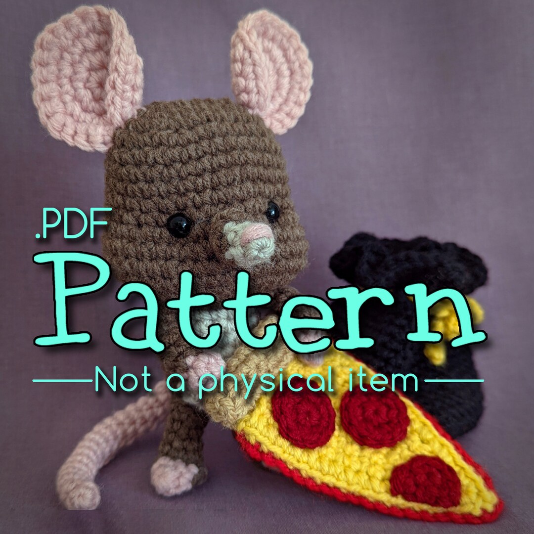 Pizza Rat Crochet Amigurumi Pattern - Etsy