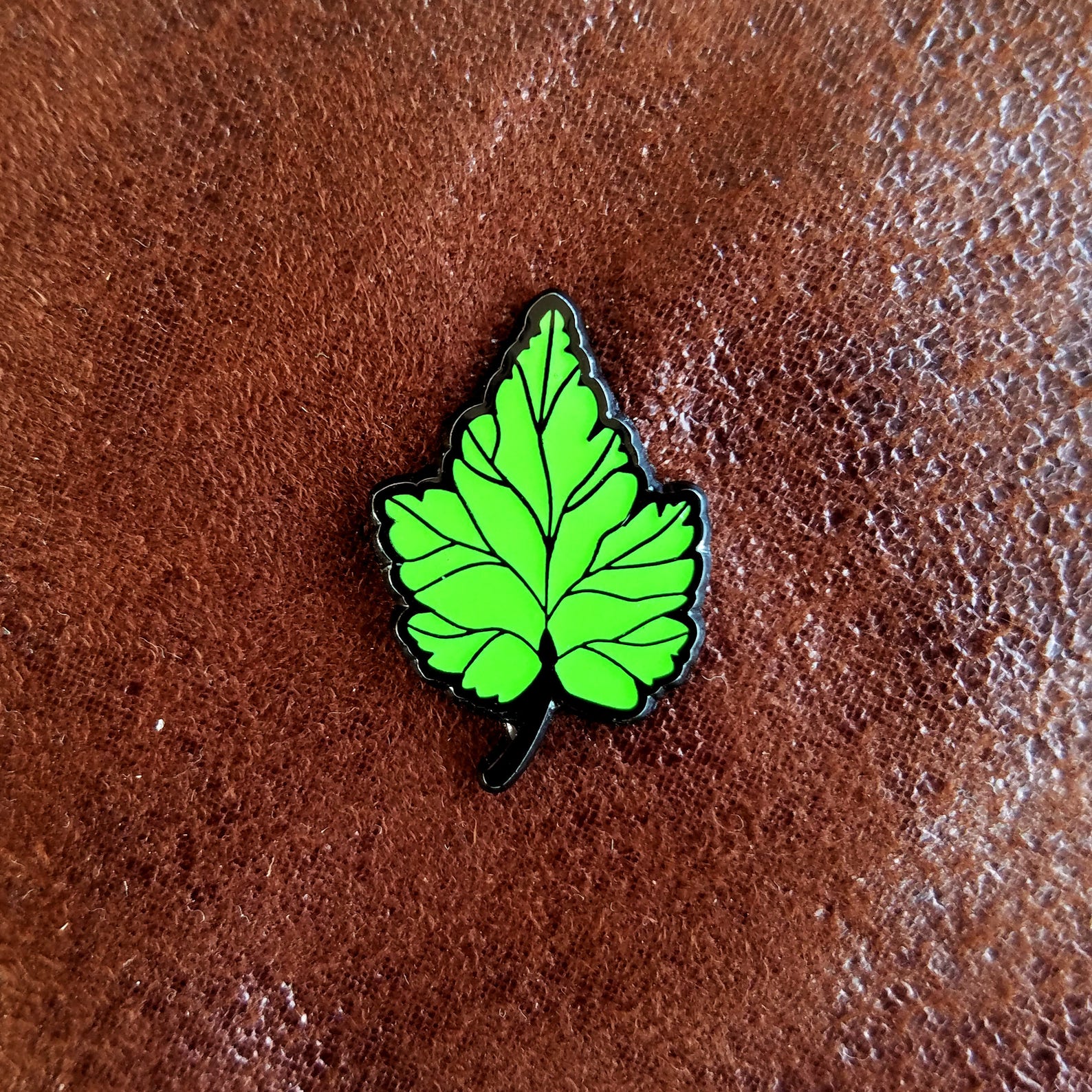 Leaf Enamel Pin - Etsy
