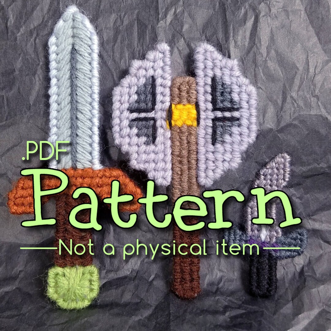 Weapons Pack I Plastic Canvas Pattern - Etsy