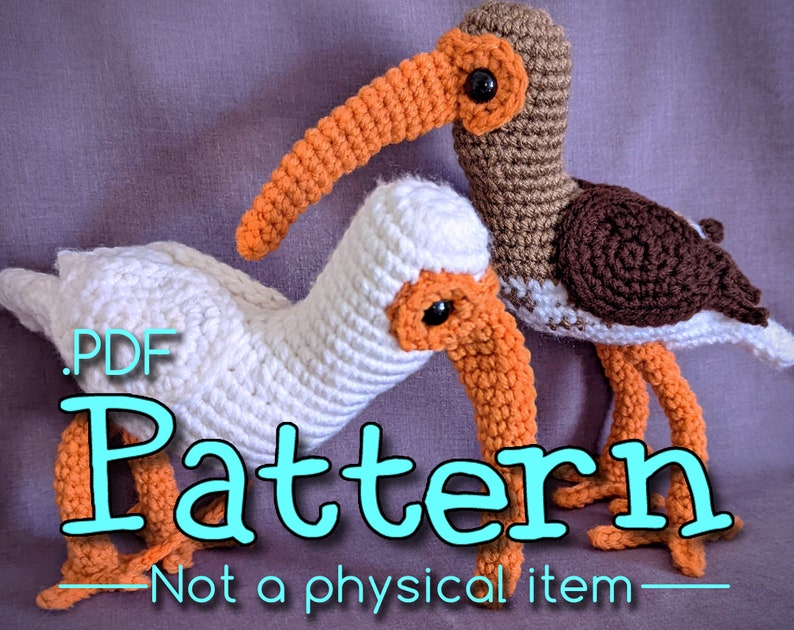 White Ibis Crochet Amigurumi Pattern - Etsy