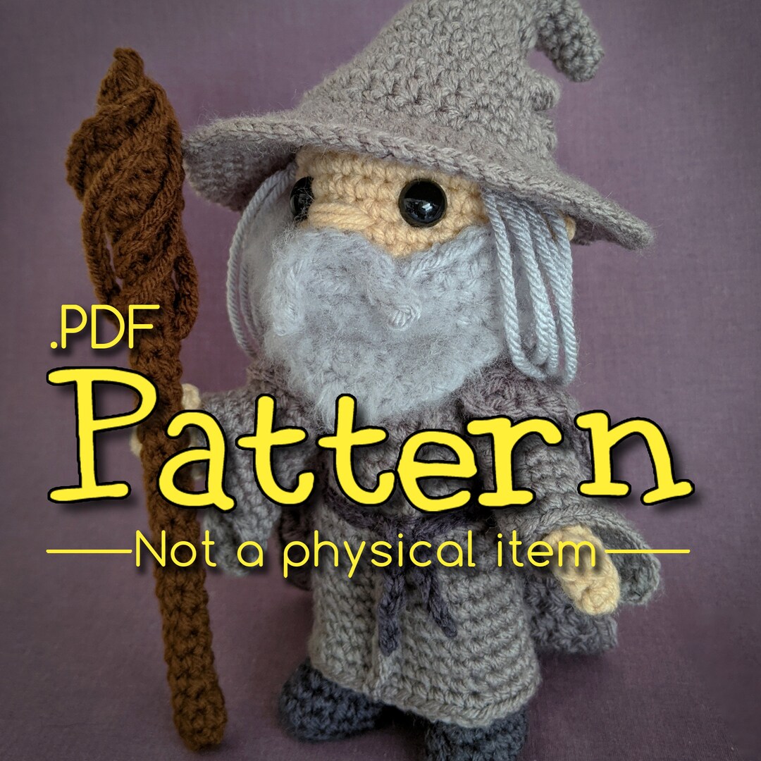 Grey Wizard Crochet Amigurumi Pattern - Etsy