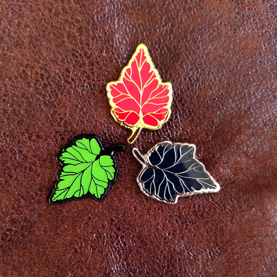 Leaf Enamel Pin - Etsy