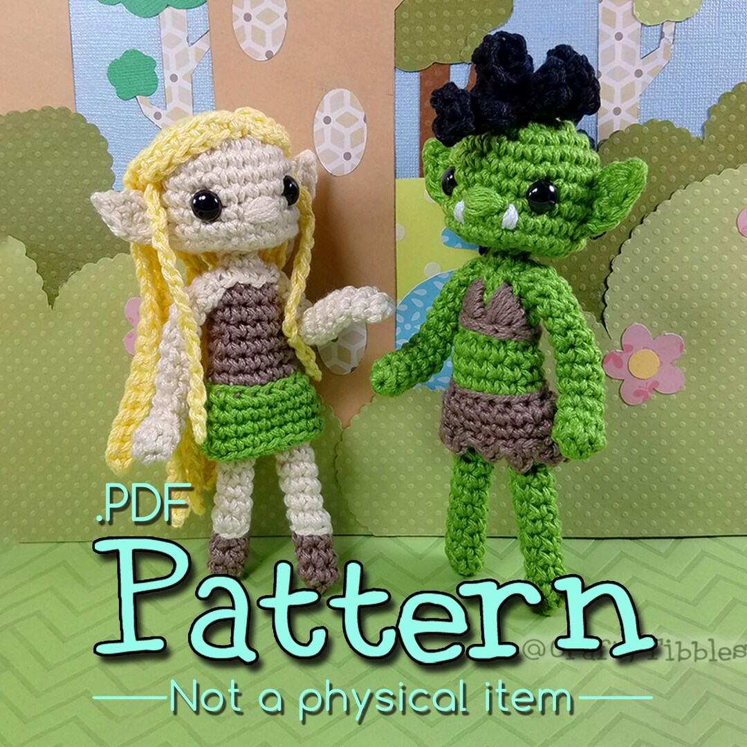 Elf and Orc Crochet Amigurumi Pattern - Etsy