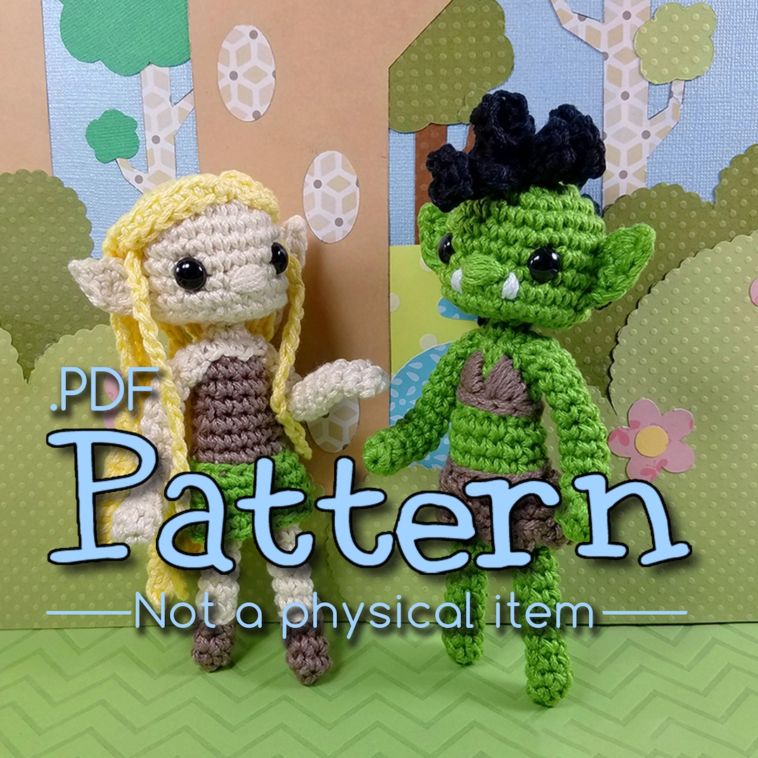 Elf and Orc Crochet Amigurumi Pattern - Etsy