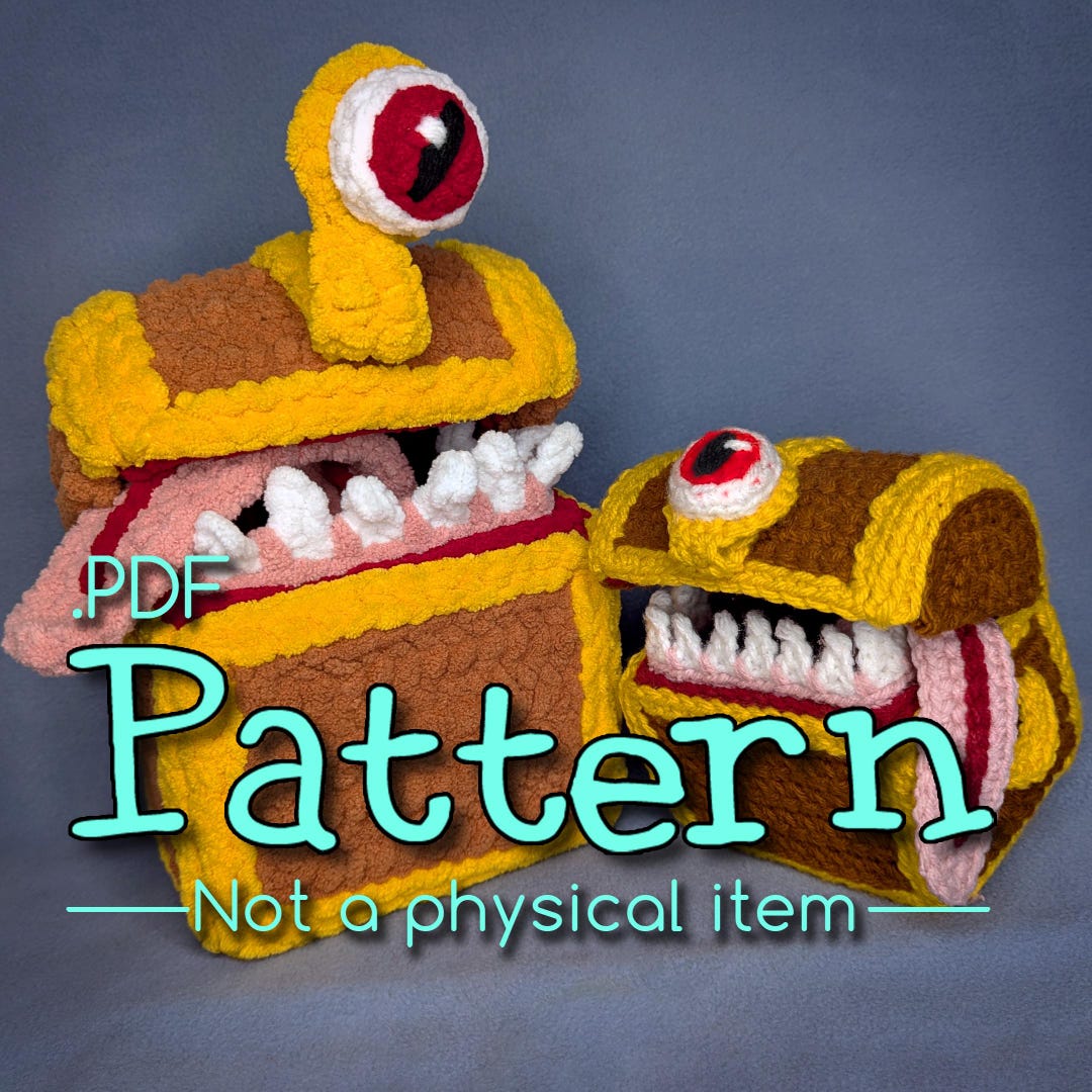 Mimic Chest Crochet Amigurumi Pattern - Etsy