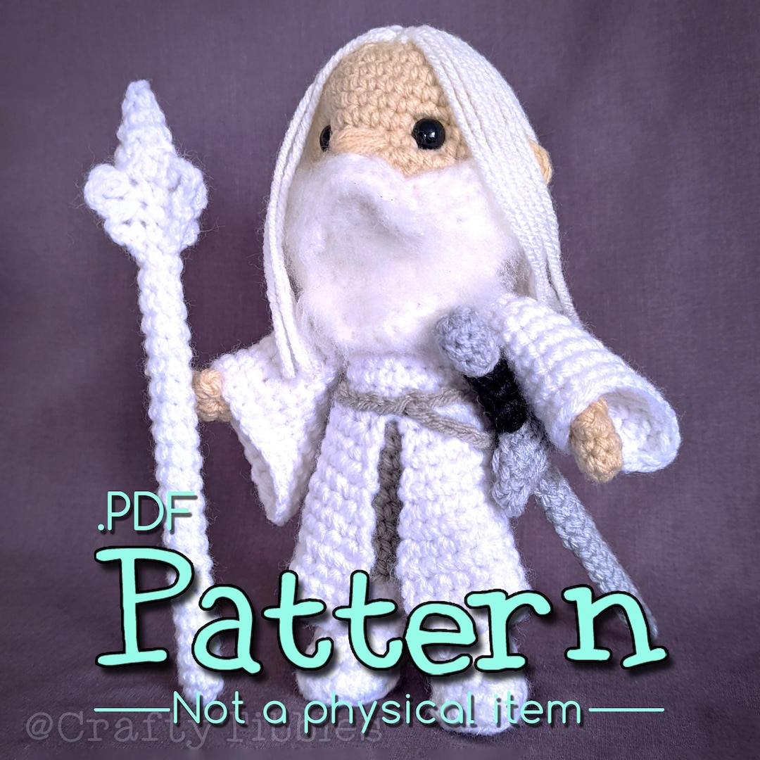 White Wizard Crochet Amigurumi Pattern - Etsy
