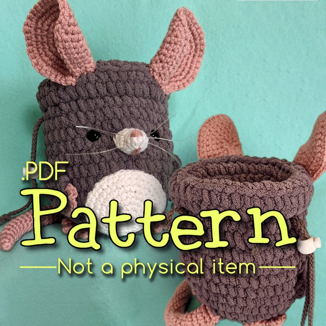 Rat Chalk Bag Crochet Amigurumi Pattern - Etsy