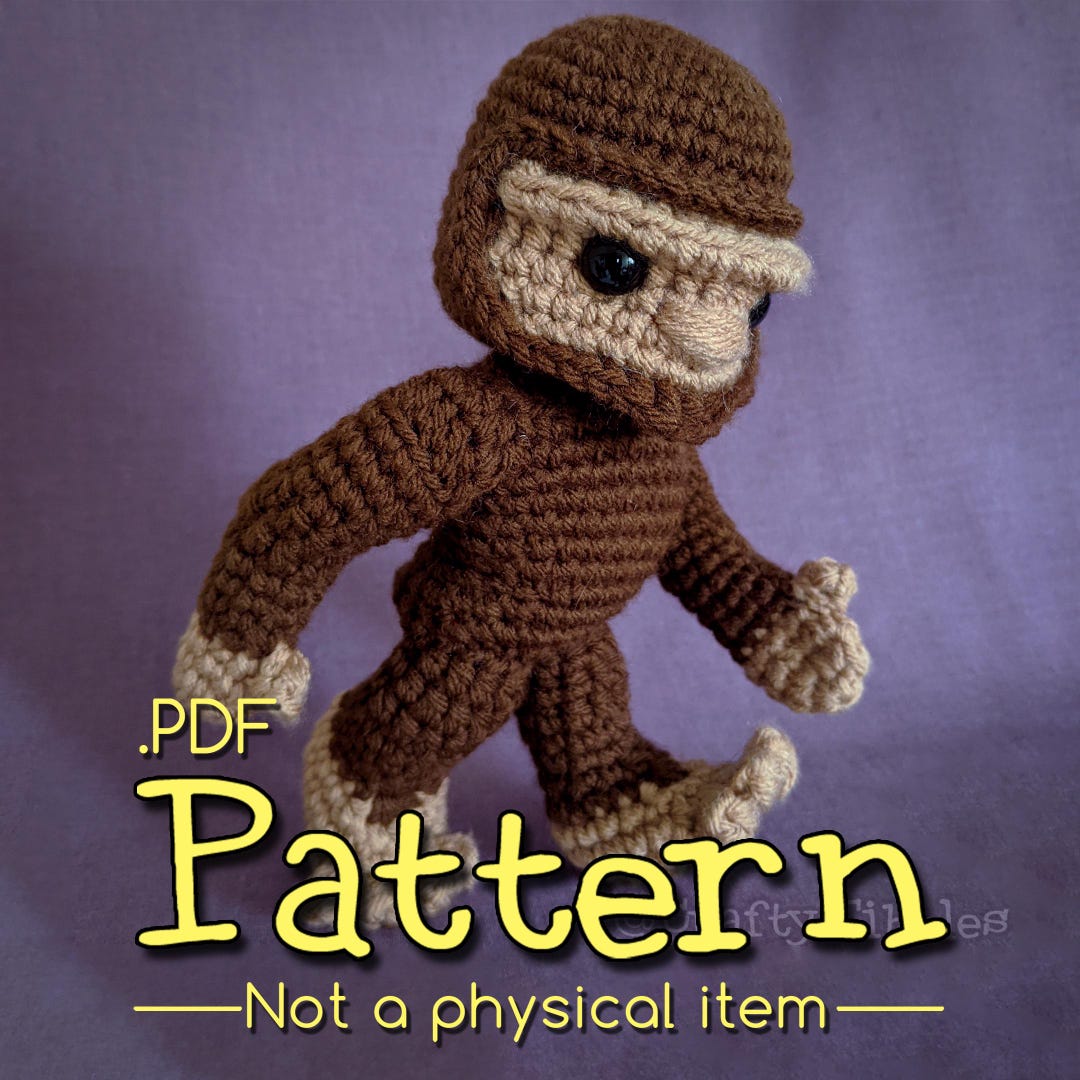 Squatch Squad: Bigfoot, Yeti, Skunk Ape Crochet Amigurumi Pattern - Etsy