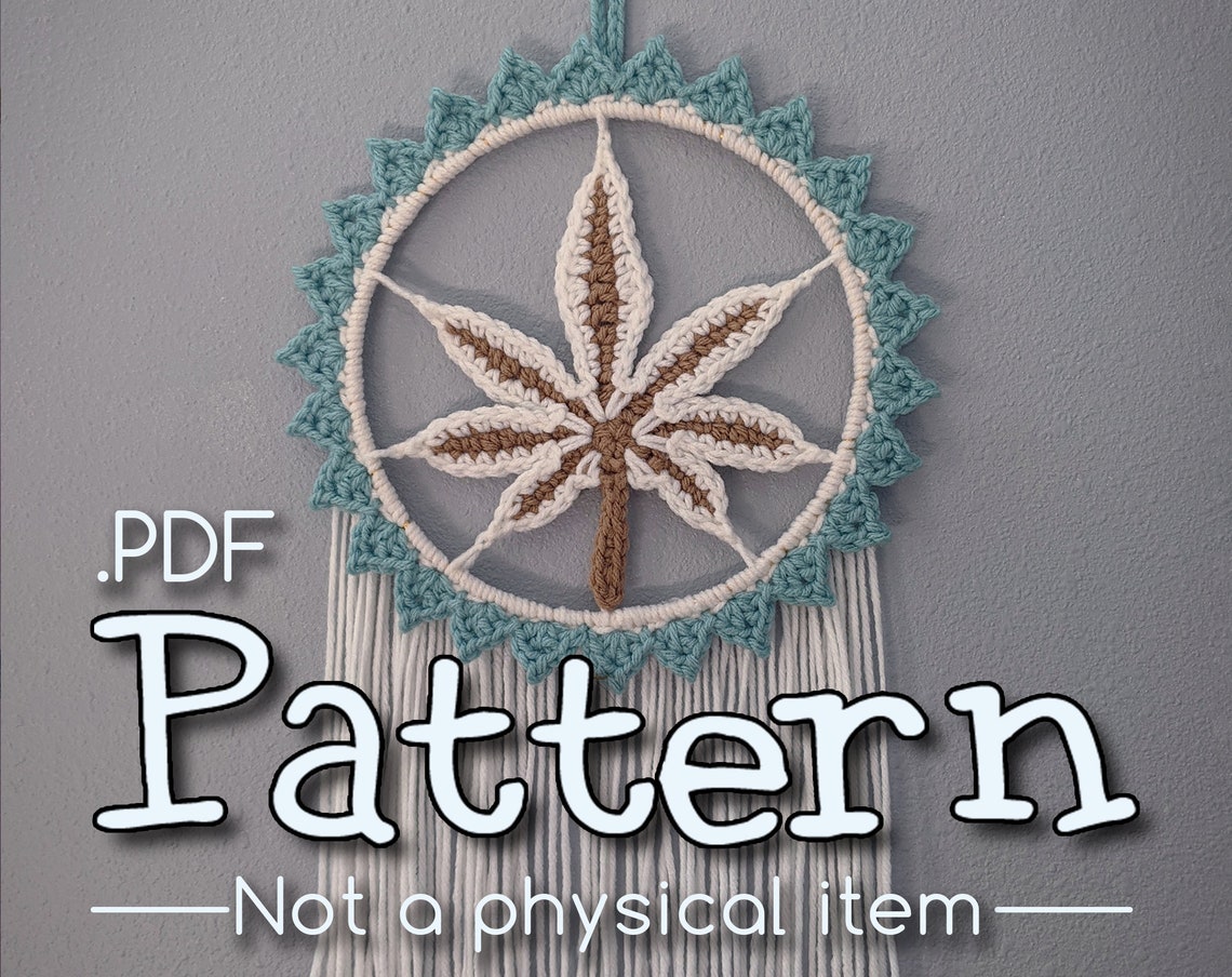 Pot Leaf Decor Crochet Pattern | Etsy