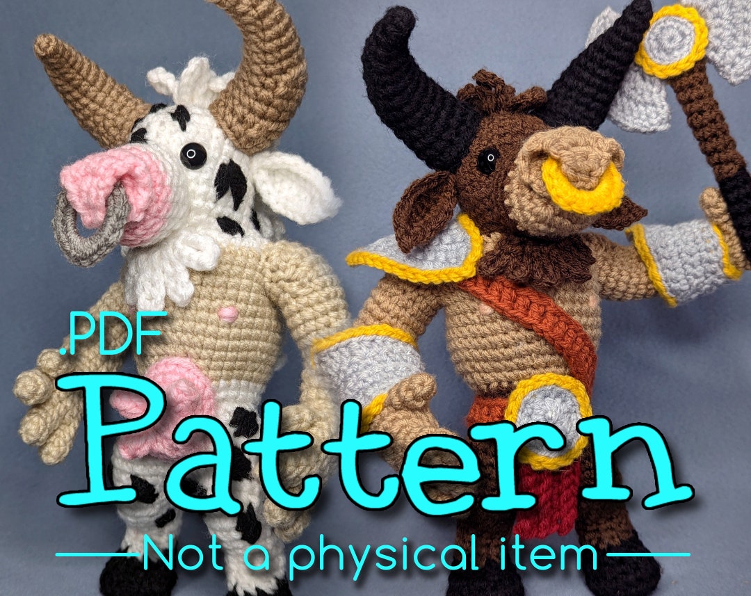 Minotaur Crochet Amigurumi Pattern - Etsy