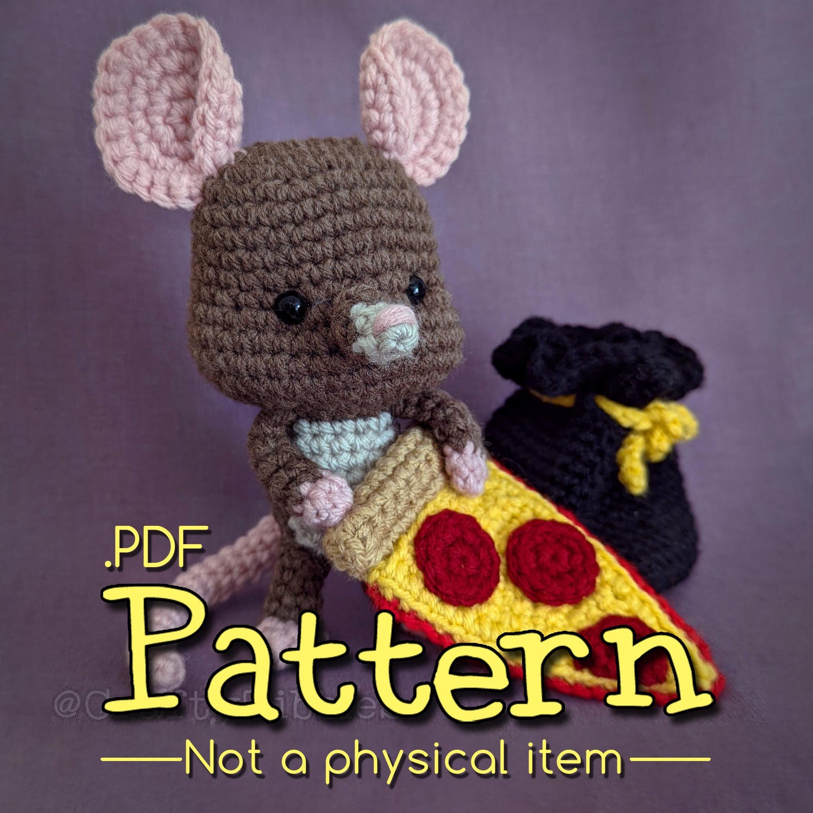 Pizza Rat Crochet Amigurumi Pattern - Etsy