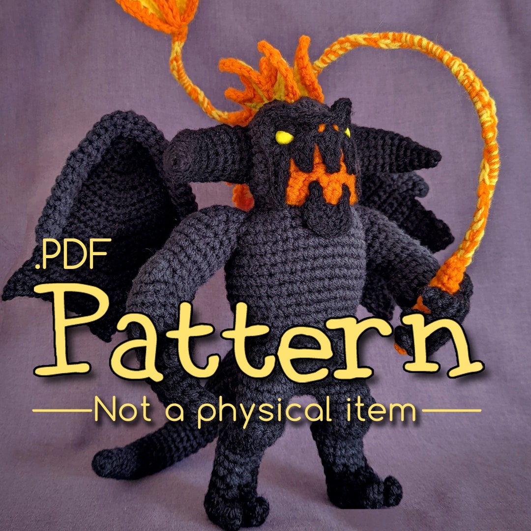 Flying Lava Demon Crochet Amigurumi Pattern - Etsy