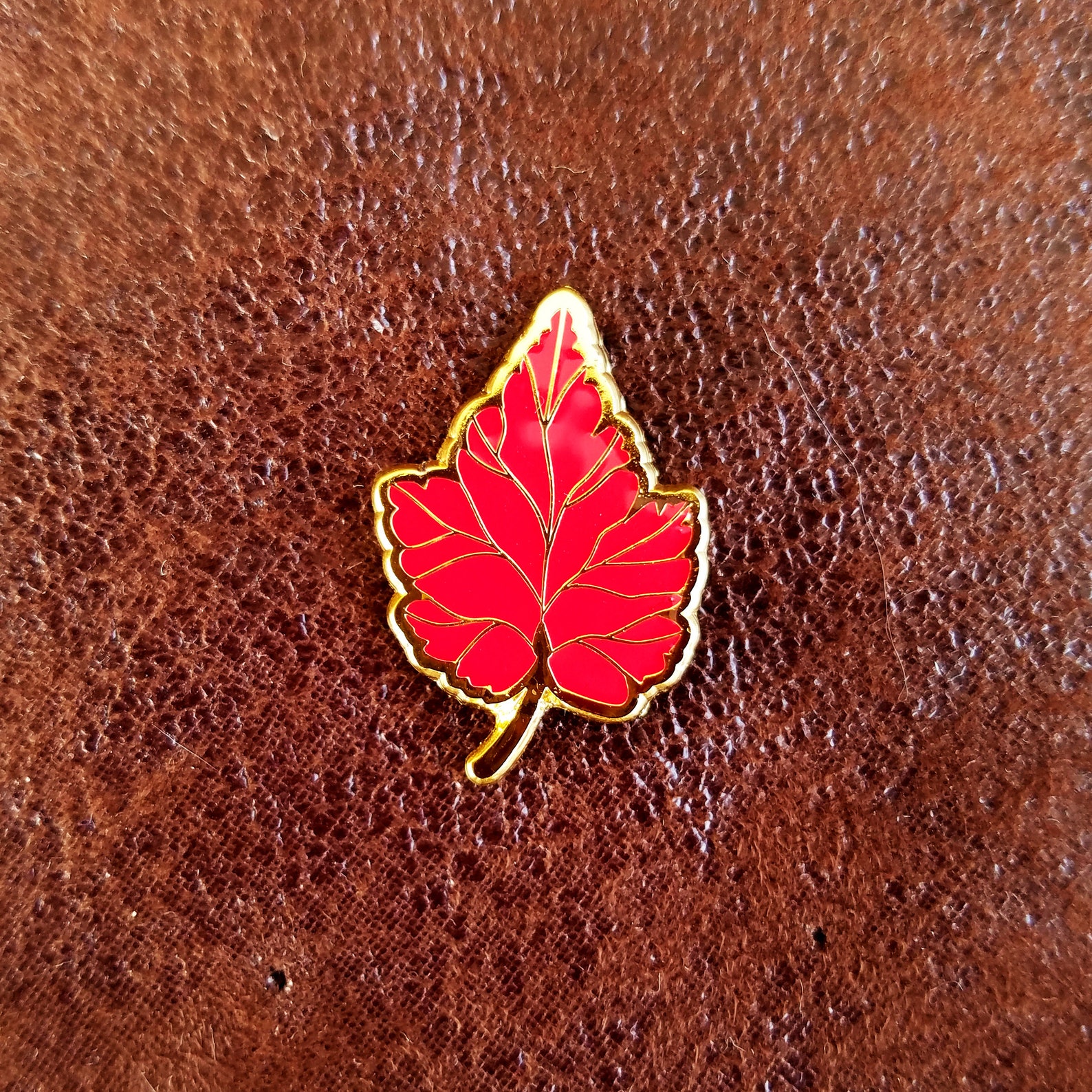 Leaf Enamel Pin - Etsy