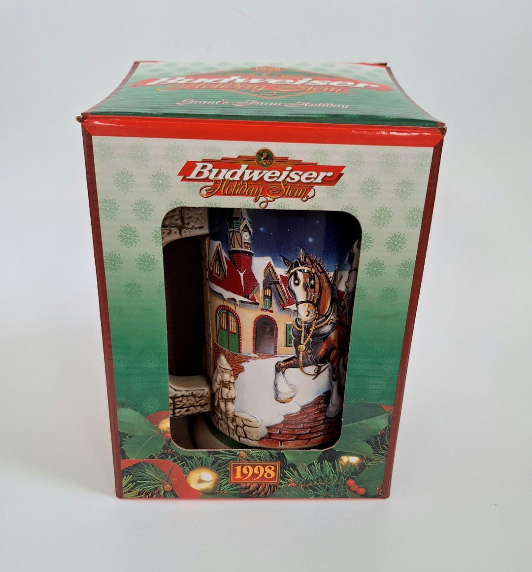 1998 Vintage Budweiser Anheuser Busch Grant's Farm Holiday Horses ...