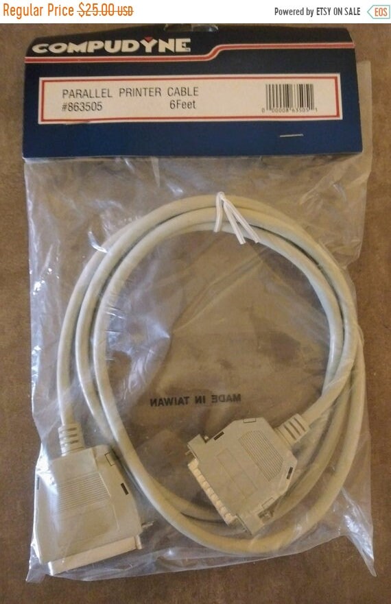 Compudyne Parallel Printer Cable Vintage and NEW 6 Feet | Etsy