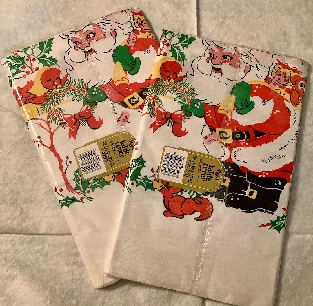 CR Reed - Christmas Santa Paper Table Covers - 2 Tablecloths - 52" X 96 ...