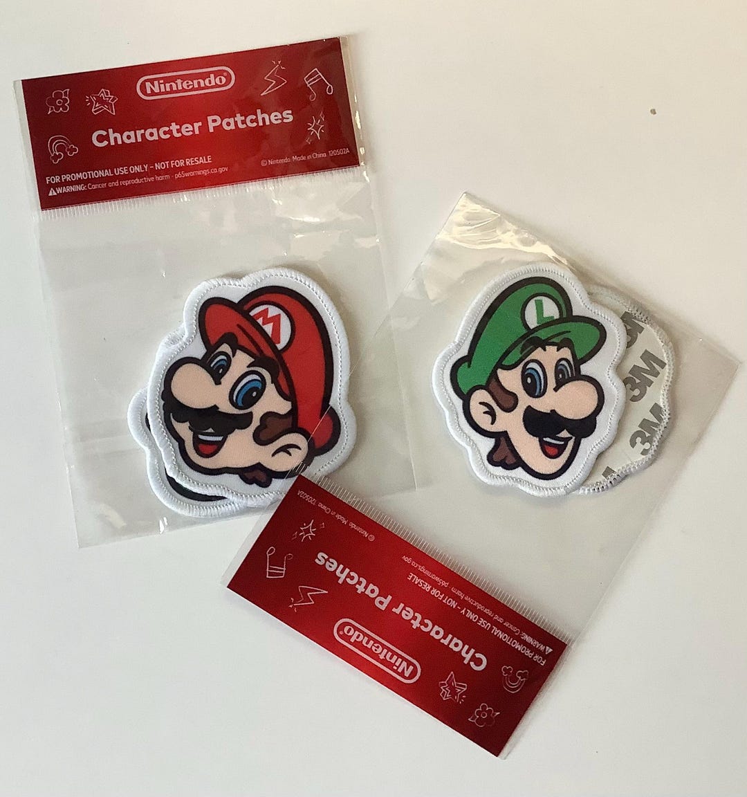 Nintendo Mario & Luigi - Super Mario Bros. - Character Patch - Set of 2 ...