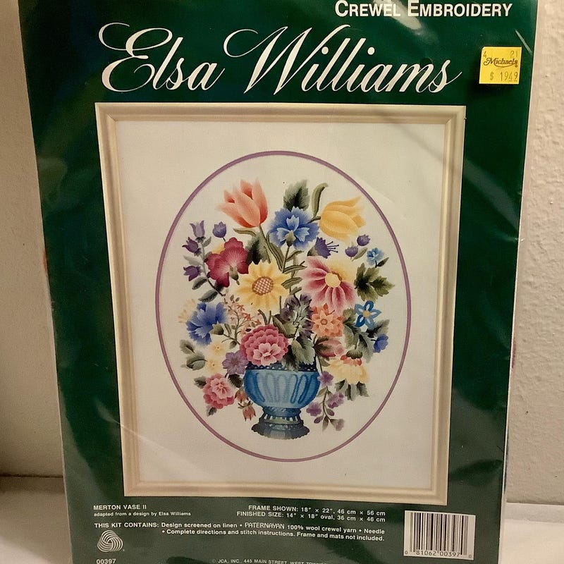 Vintage Crewel Kit - Etsy