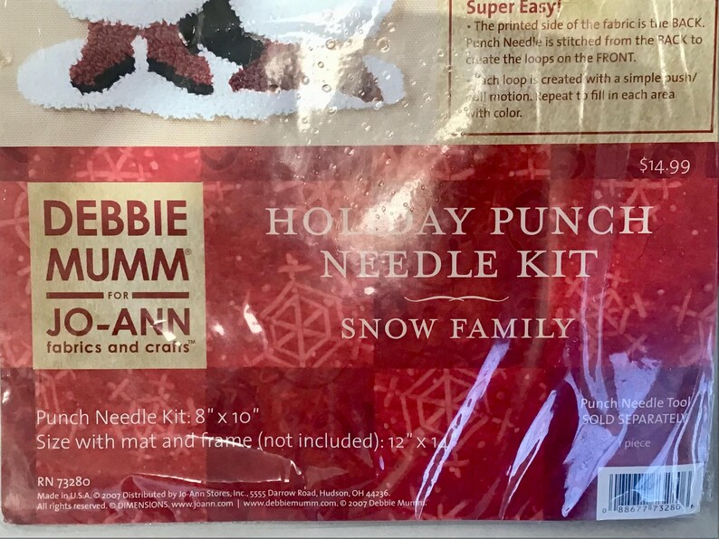 Debbie Mumm Punch Needle Kit - "snow Family" - Kit 73280 - New Sealed ...