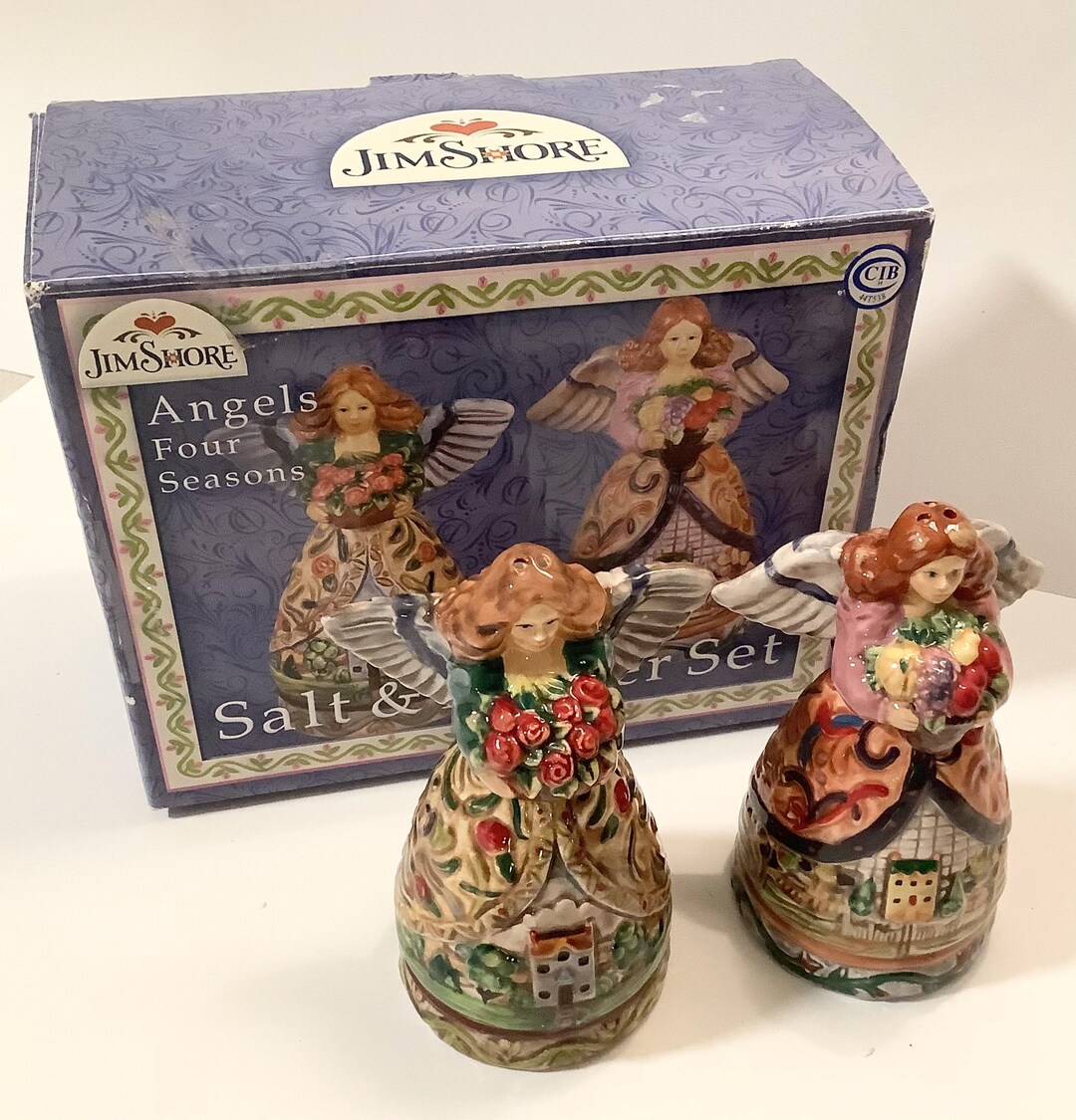 Jim Shore - Angels Four Seasons Salt & Pepper Set Shakers - Vintage and ...
